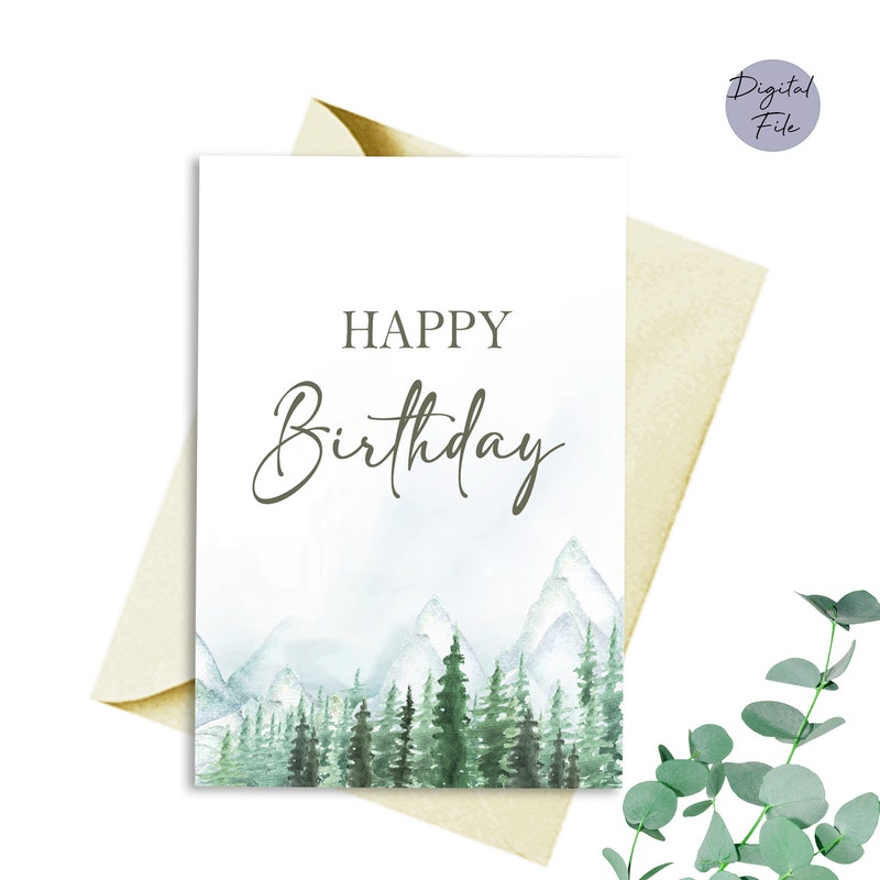 Nature Birthday Card - Etsy