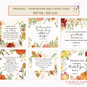 Printable Thanksgiving Bible Verse Cards, Thanksgiving Scripture Cards ...