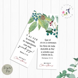 Spanish Bible Bookmarks, Spanish Christmas Bible Verse Bookmarks ...