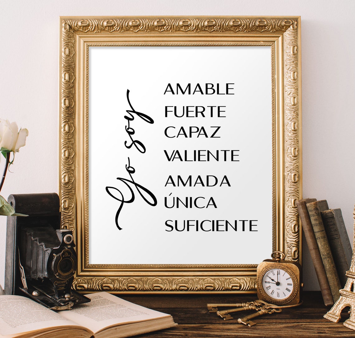 Yo Soy Printable Yo Soy Wall Art Spanish Affirmations Mujer - Etsy