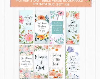 Mother's Day Bible Verses Bookmarks Christian Mother Day Bible ...