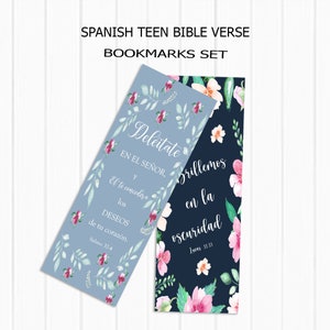 Spanish Bible Bookmarks, Spanish Teen Bible Bookmarks, Printable Set of ...
