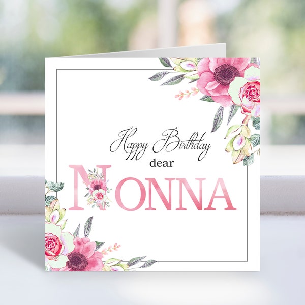 Printable Happy Birthday Card Nonna - Etsy