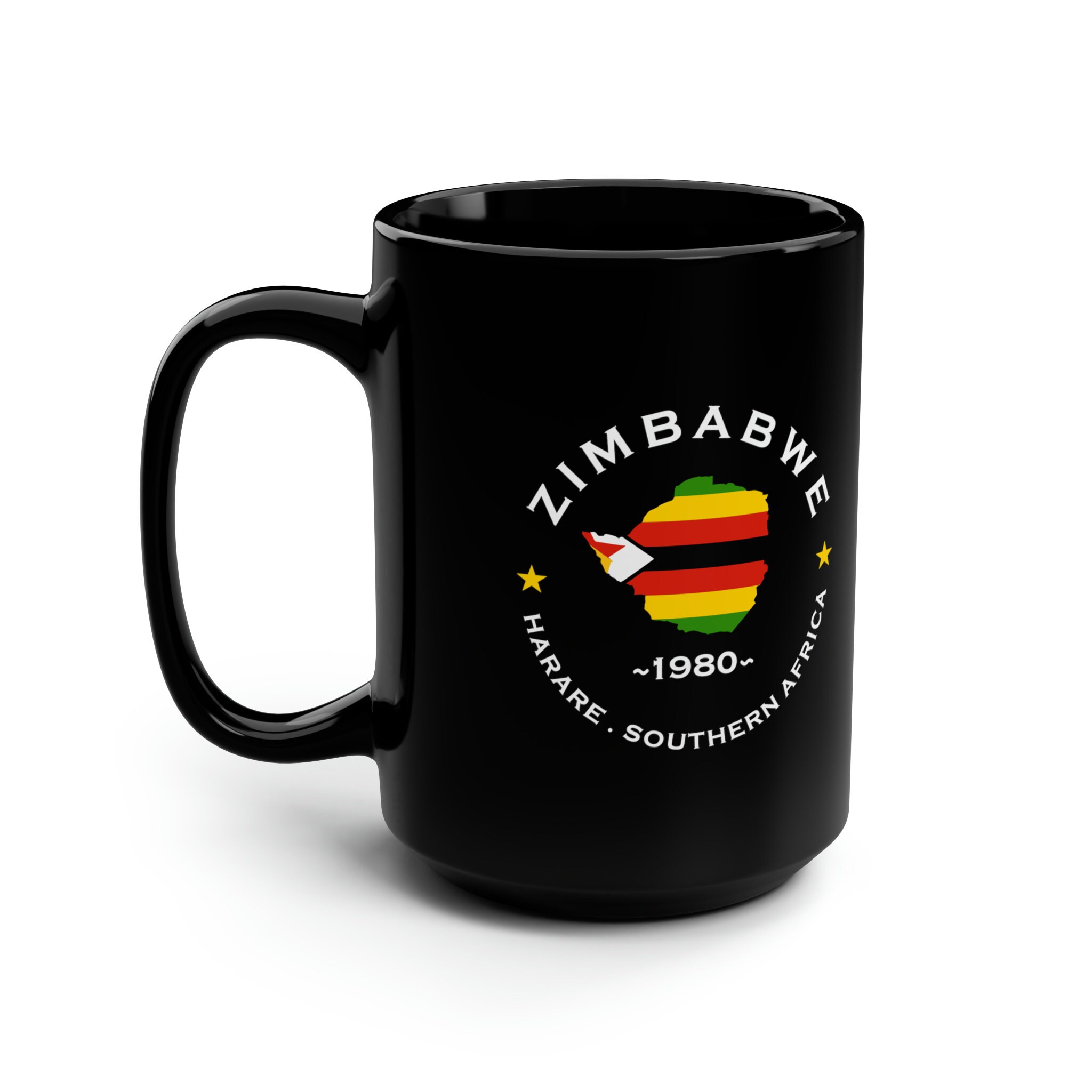 Zimbabwe Inspired Black Mug, 15oz - Etsy