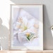 White Lily Watercolor Art Print, Printable Floral Wall Art, Lily Wall ...
