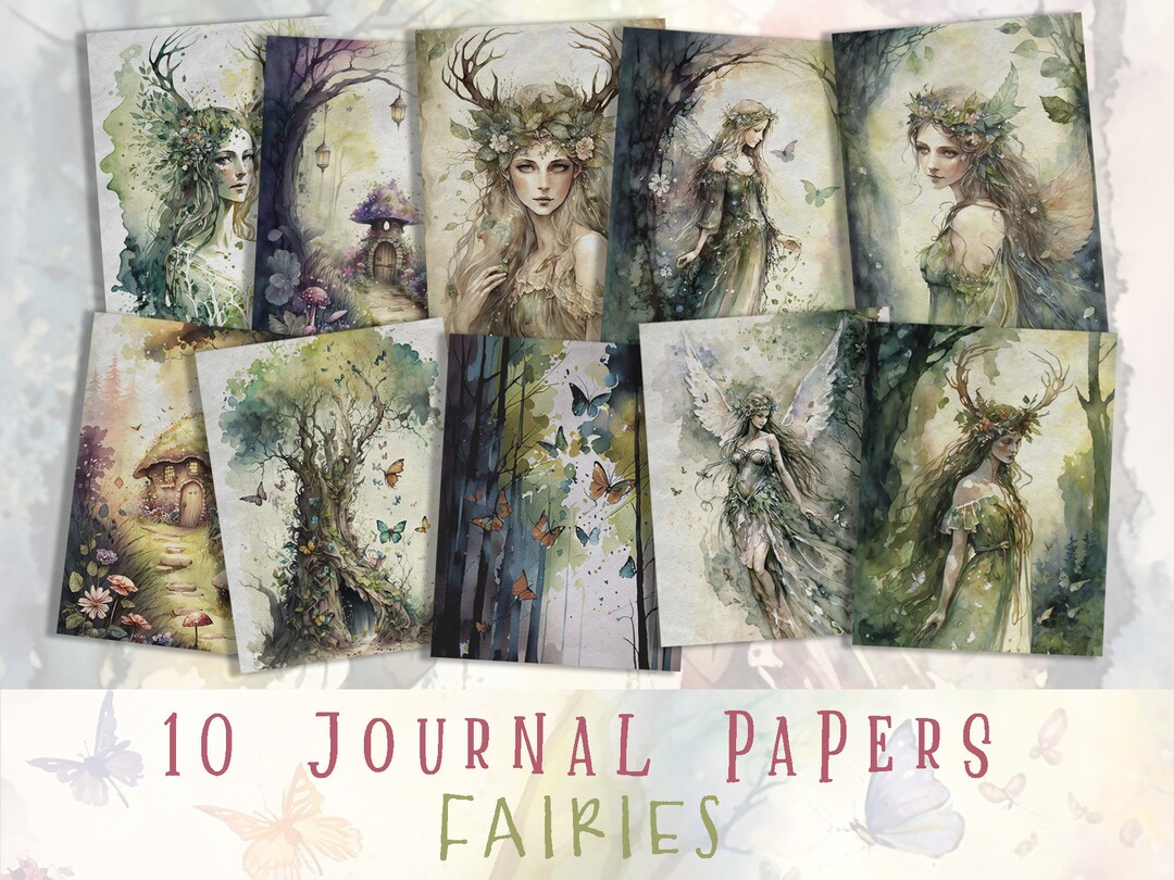 Fairies Journal Printable Pages, Fairy Junk Journal, Forest Fairies ...