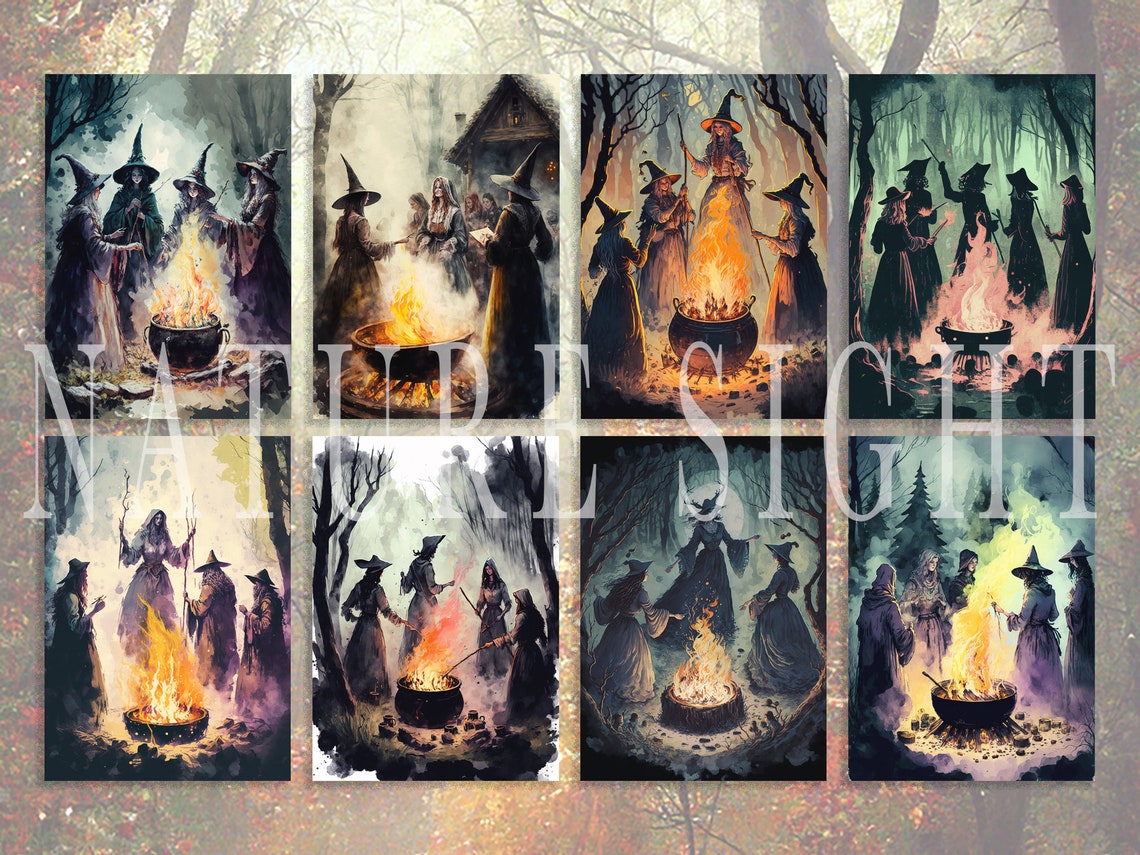 Wiccan Witches ATC Cards Printable Grimoire Ephemera Witchy - Etsy