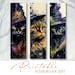 Witch Black Cat Bookmarks: Halloween Gothic Ephemera (digital Download ...