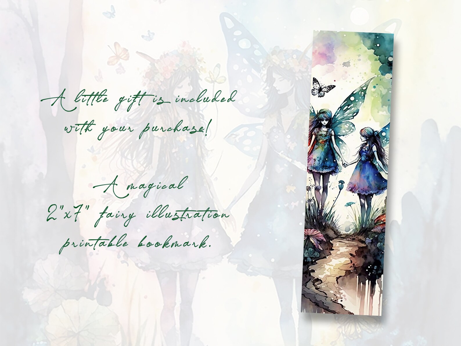 Fantasy Printable Bookmarks Magic Fairies Ephemera Fairy - Etsy