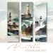 Nautical Watercolor Printable Bookmarks Set, Lighthouse Bookmarks ...