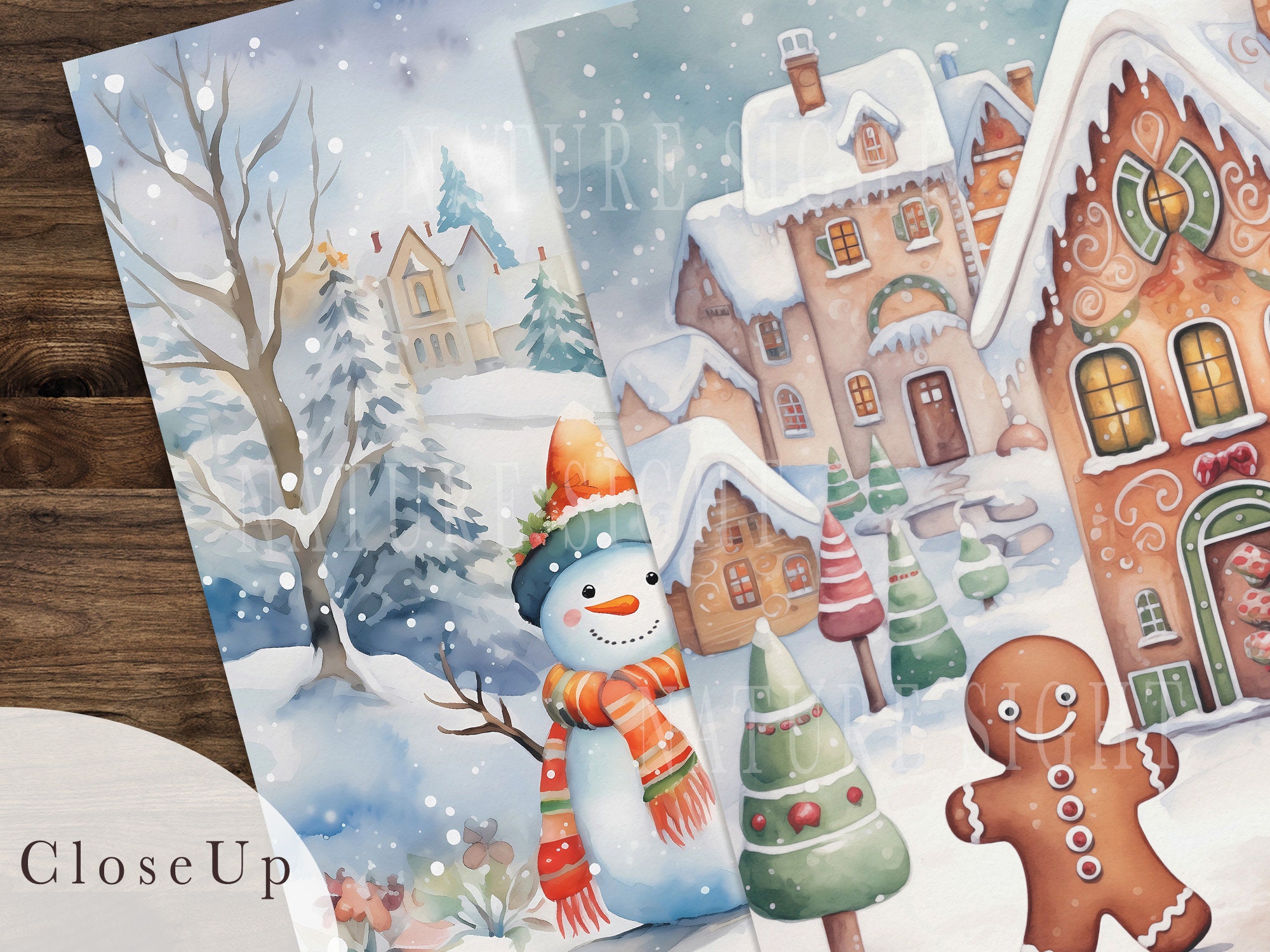 Cozy Christmas Printable Papers: Vintage Holiday Ephemera and Winter ...