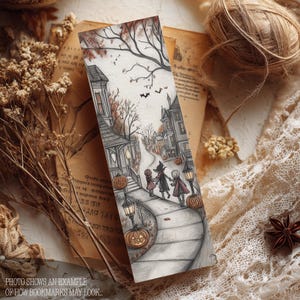 Halloween Printable Bookmarks: Spooky Vintage Journal Tags (digital ...