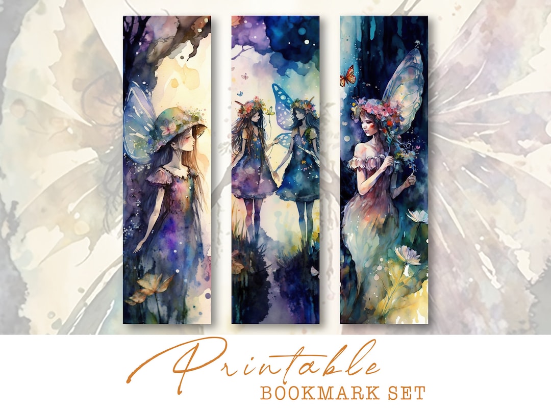 Magic Fairies Junk Journal Ephemera, Fairy Printable Bookmarks, Magical ...
