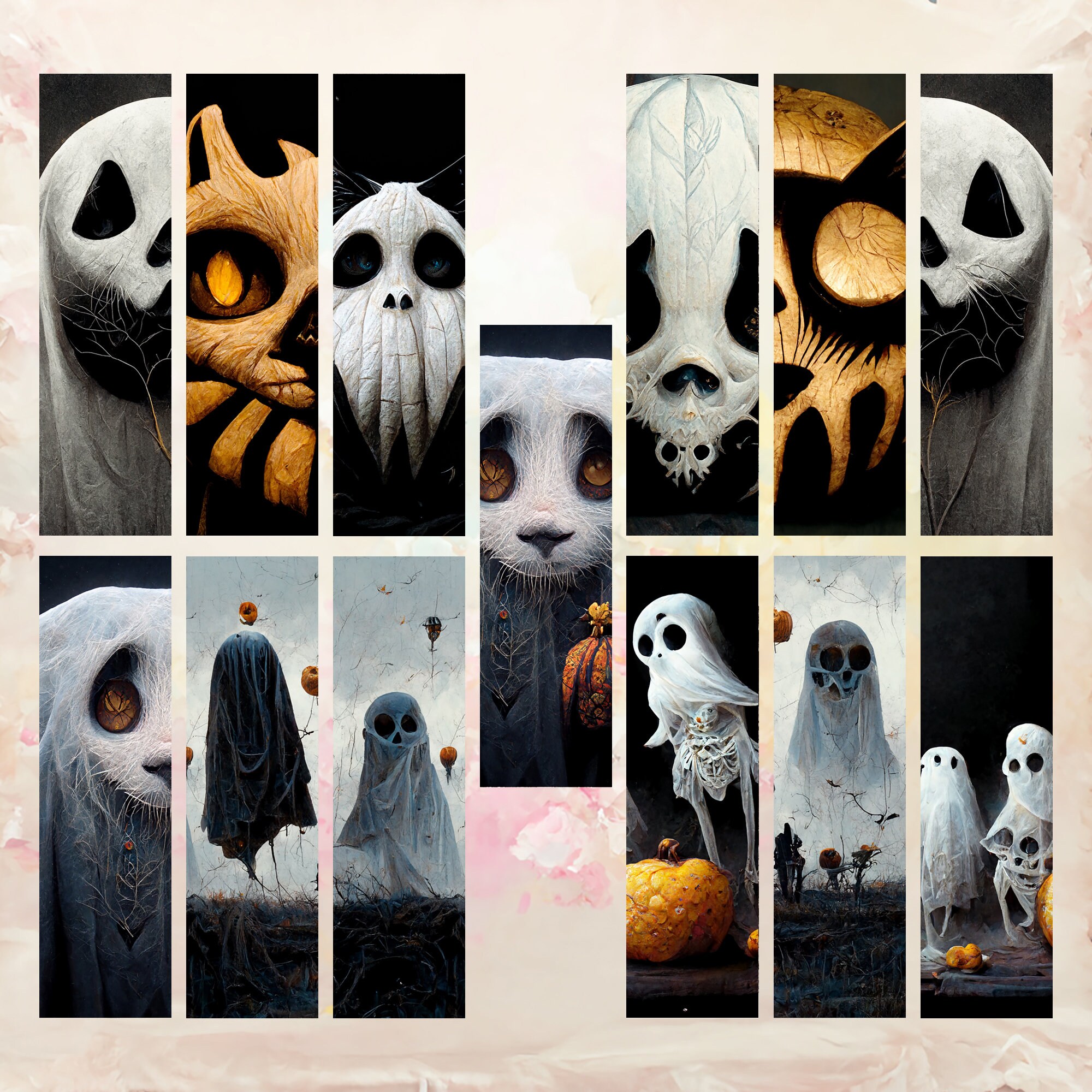 Halloween Printable Bookmarks Set Mega Bundle Download - Etsy