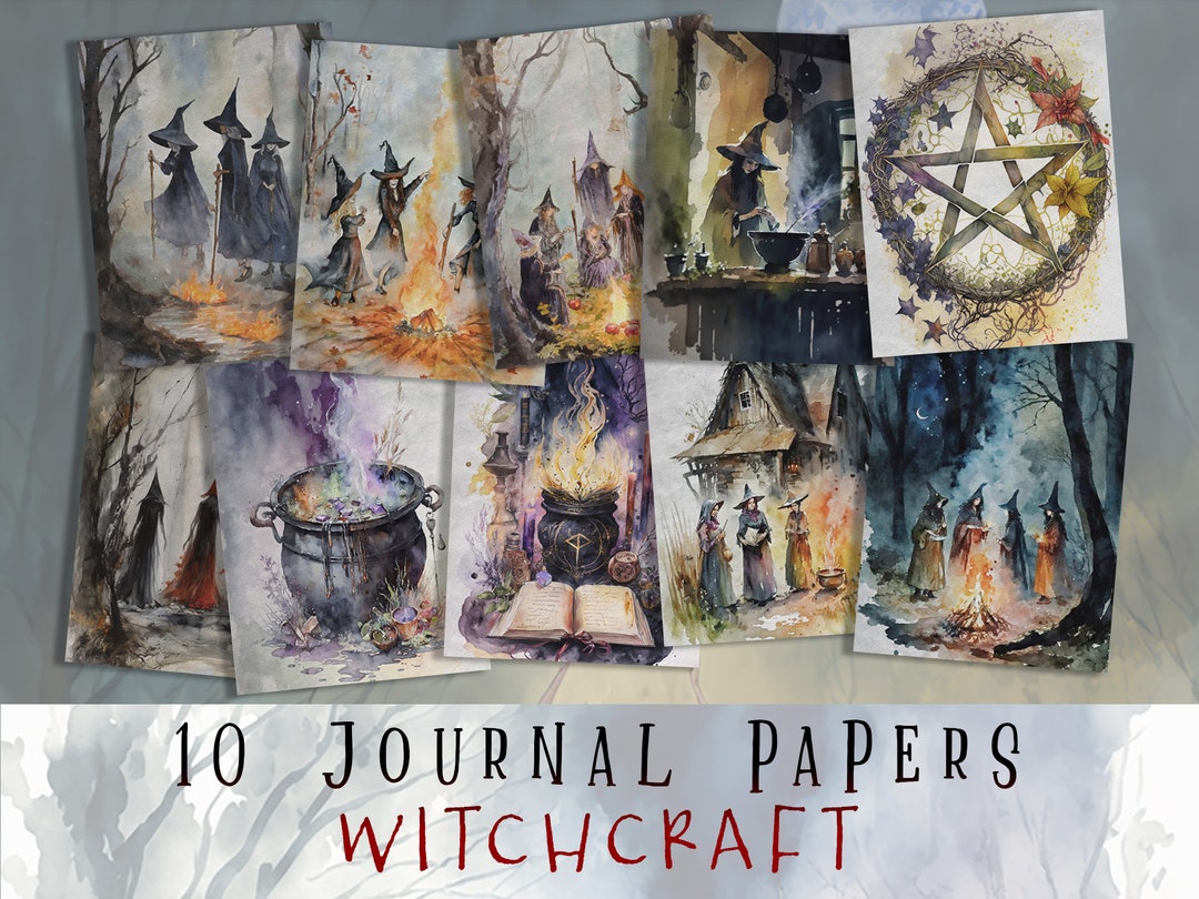 Wicca Junk Journal Papers, Wiccan Grimoire Pages, Witch Ephemera ...