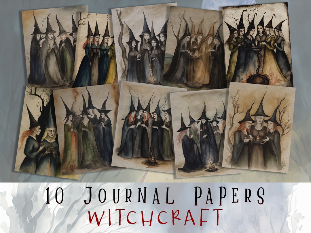 Gothic Witch Journal Papers | Vintage Occult Ephemera Kit | Witchy ...