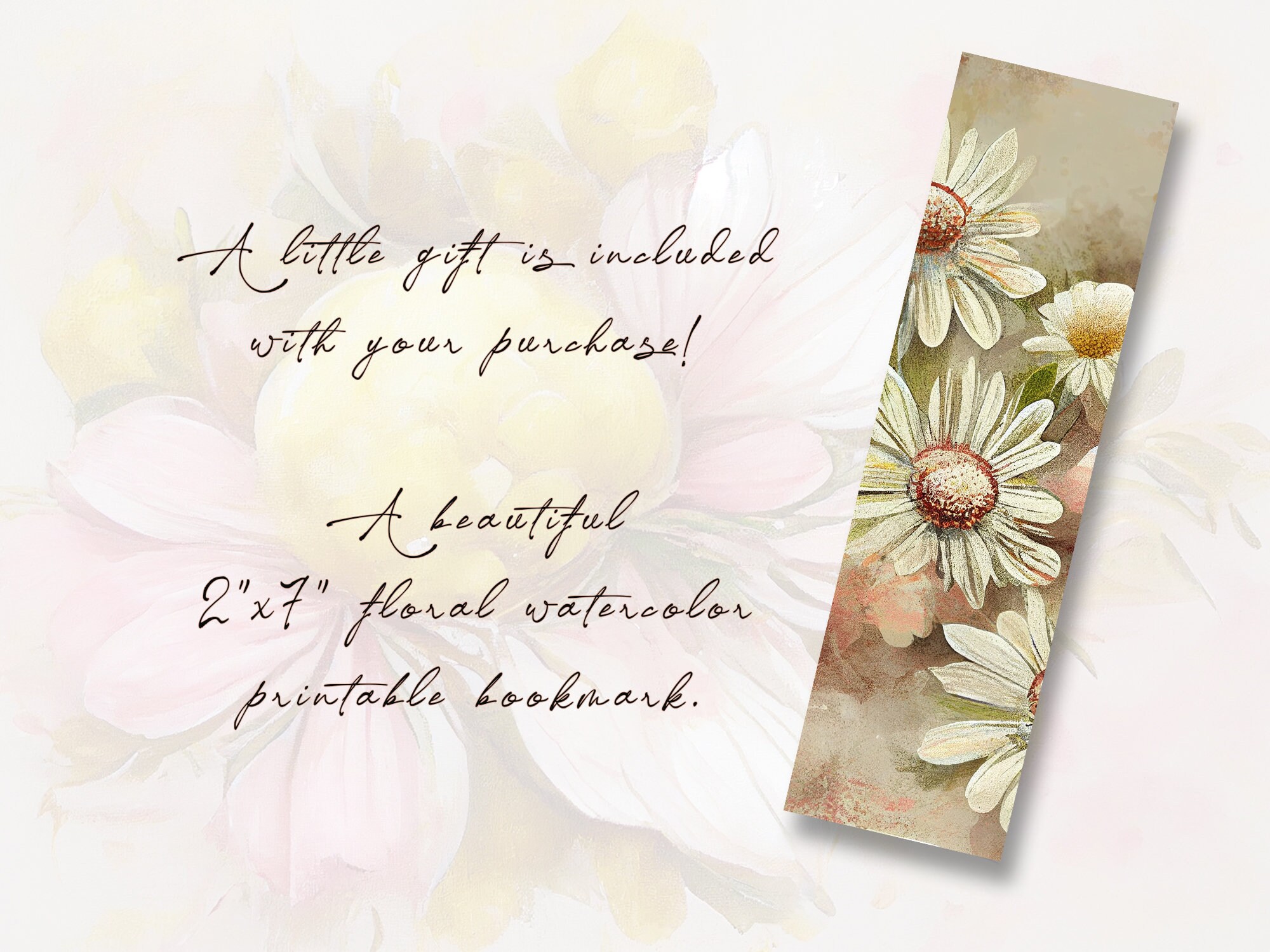 Shabby Chic Printable Bookmarks – Colorful Floral Watercolor Boho Set ...