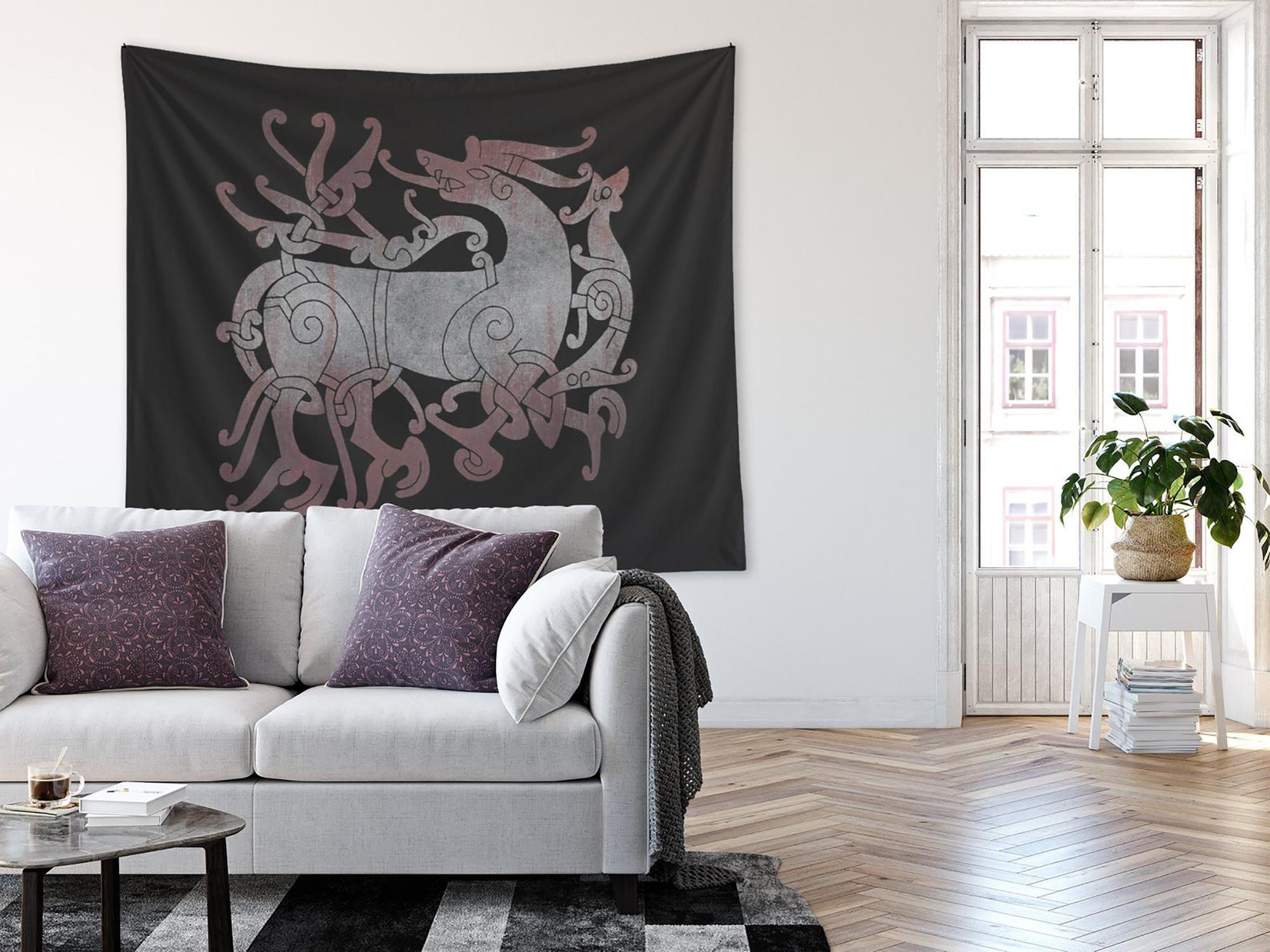 Viking Wall Art Vikings Decor Norse Decor Pagan Tapestry | Etsy