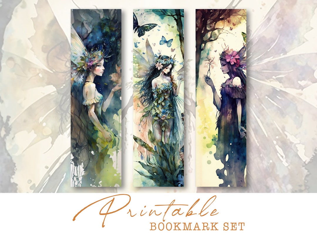 Fantasy Bookmarks, Fairy Printable Bookmarks, Journal Scrapbook, Fairy ...