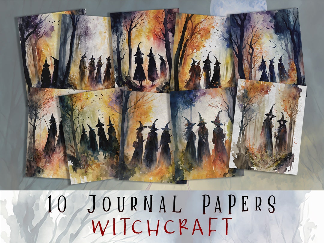 Witch Scrapbook Paper, Scrapbook Printable Paper, Book of Shadows ...