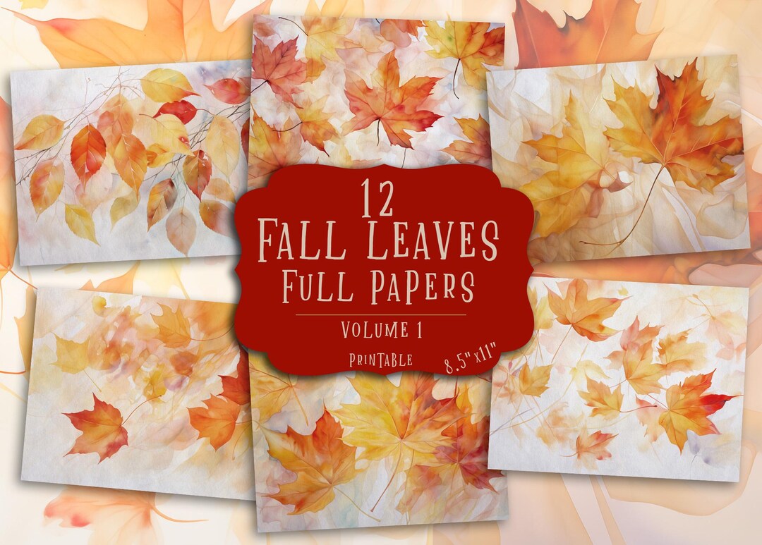 Fall Junk Journal Pages, Autumn Leaves Scrapbook Paper, Cozy Collage ...