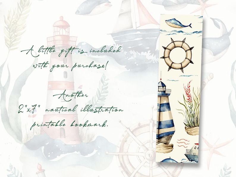 Marine Printable Bookmarks Nautical Junk Journal Coastal - Etsy