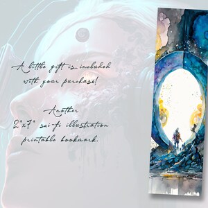 Sci Fi Journal Bookmarks, Cyberpunk Printable Ephemera, Space Bookmarks ...
