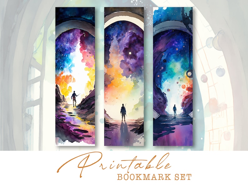 Cyberpunk Printable Bookmarks Sci Fi Journal Ephemera Space - Etsy