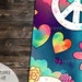 Peace Printable Bookmarks, Hippie Junk Journal Pages, 70s Digital ...