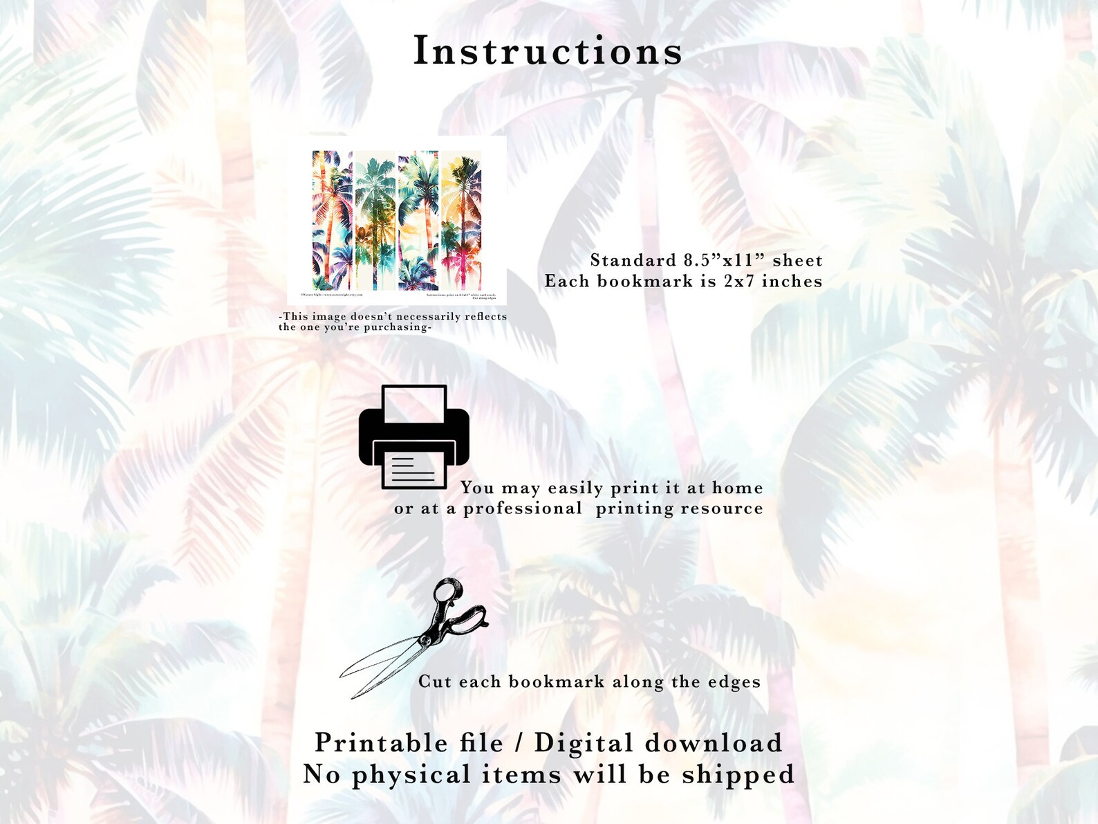 Tropical Printable Bookmarks Beach Digital Bookmarks Summer - Etsy