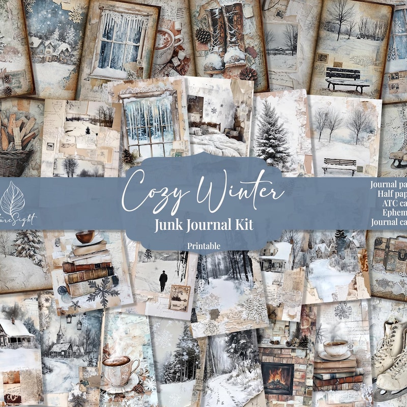 Printable Winter Junk Journal Page - Etsy