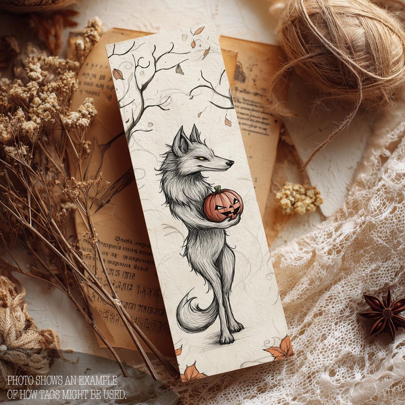 Printable Halloween Bookmarks: Spooky Animal Tags and Pumpkin Set ...