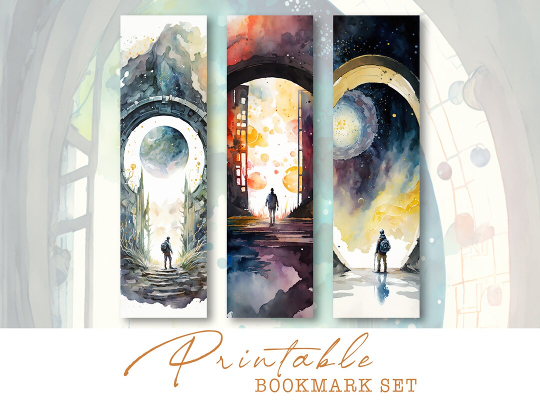 Sciencefiction Printable Bookmarks, Sci Fi Junk Journal Ephemera ...