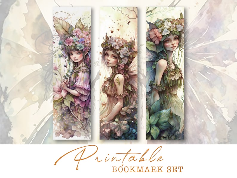 Fairy Printable Bookmarks Magical Scrapbooking Fairy Collage - Etsy