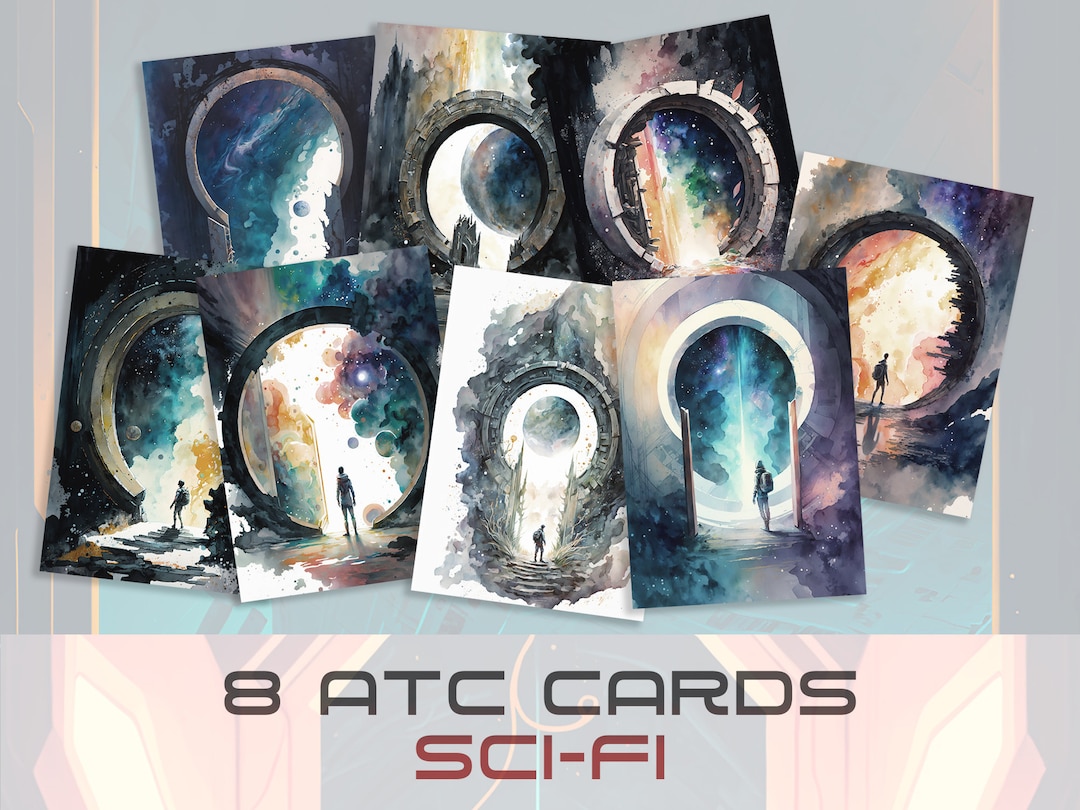 Sci-fi Portals Digital Paper – Futuristic Scrapbook & Space Junk ...