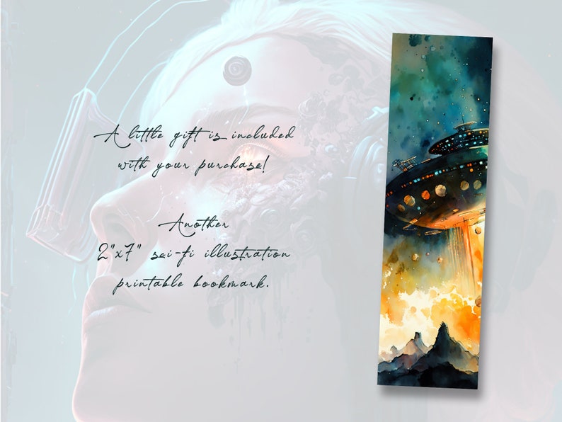 Sci Fi Digital Bookmark Cyberpunk Junk Journal Sci Fi - Etsy