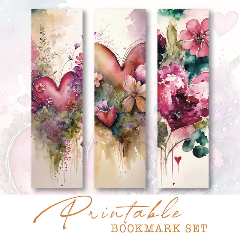 Valentine Bookmark - Etsy