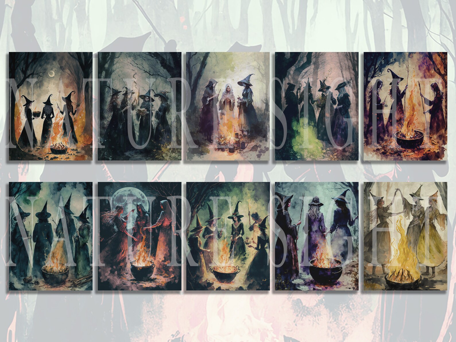 Witch Scrapbook Paper, Gothic Junk Journal, Bos Printable Pages ...