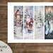 Christmas Bookmarks Set | Printable Holiday Tags | Festive Ephemera Kit ...