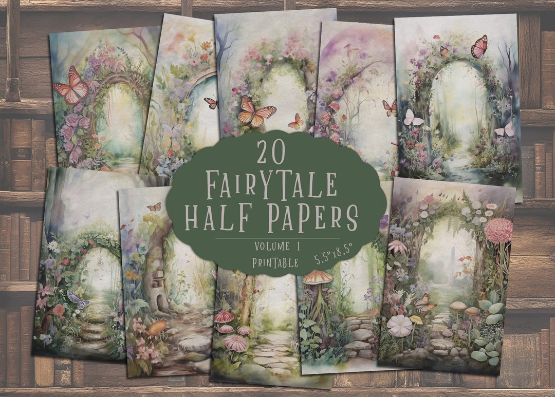 Fairytale Journal Half Papers Magic Portals Half Pages Fairy - Etsy