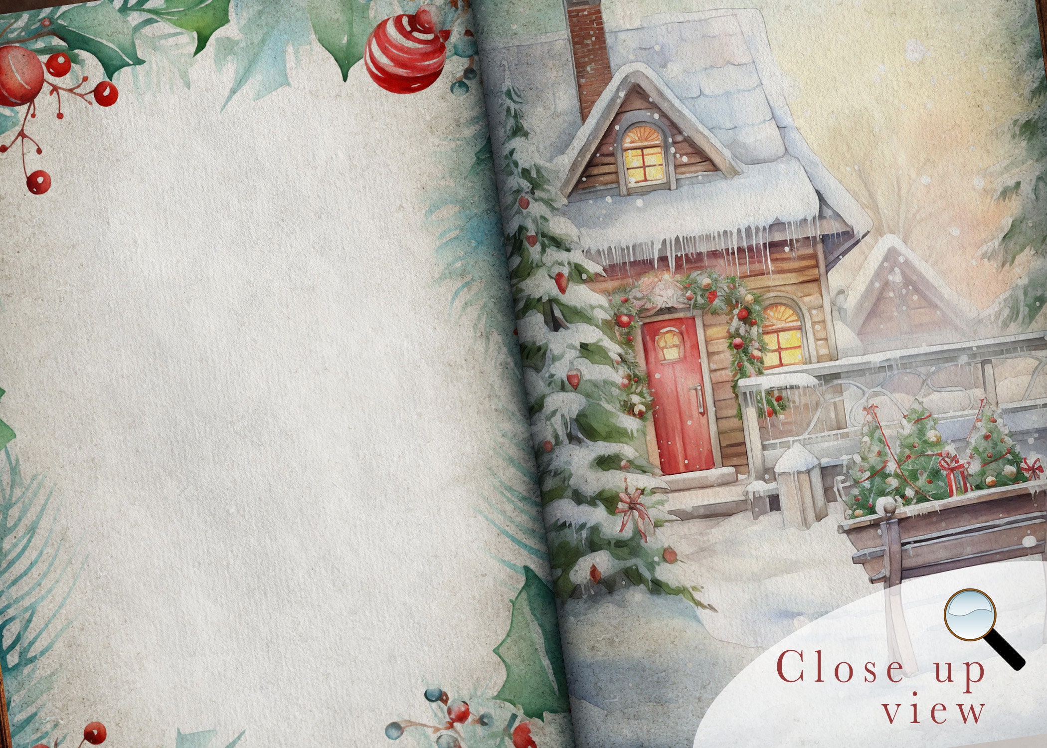 Christmas Scrapbook Papers – Festive Junk Journal and Holiday Ephemera ...