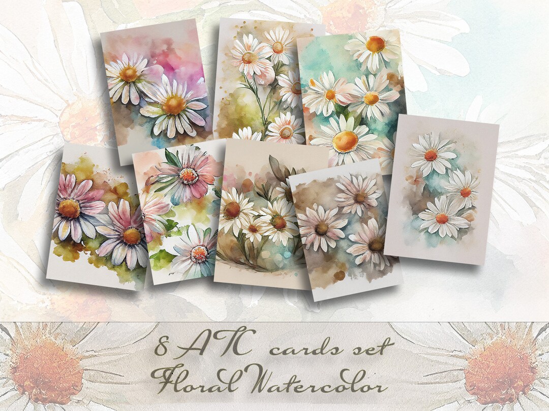 Floral Printable ATC Cards Botanical Junk Journal Supplies - Etsy
