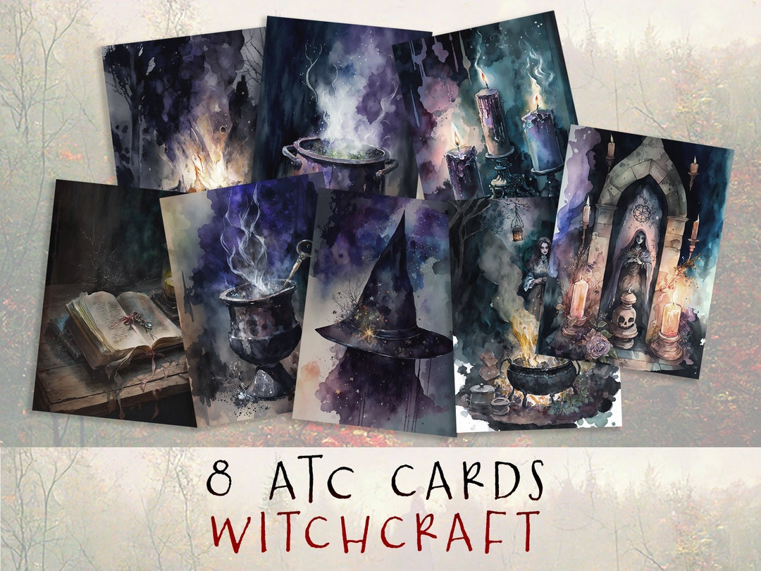 Witchcraft ATC Cards – Wiccan Book of Shadows Ephemera for Junk Journal ...