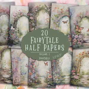 Fairytale Journal Half Papers, Magic Portals Half Pages, Fairy ...