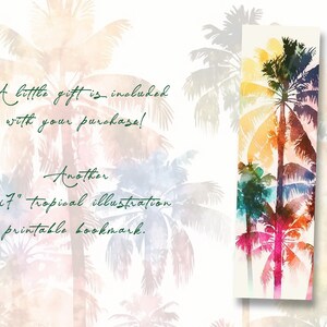 Tropical Printable Bookmarks, Beach Digital Bookmarks, Summer Ephemera ...