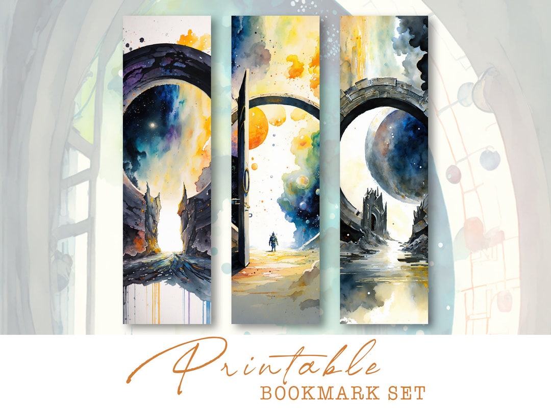 Space Scrapbook Paper, Sci Fi Printable Bookmarks, Science Fiction ...