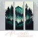 Forest Printable Bookmarks: Trees Digital Art (digital Download) - Etsy