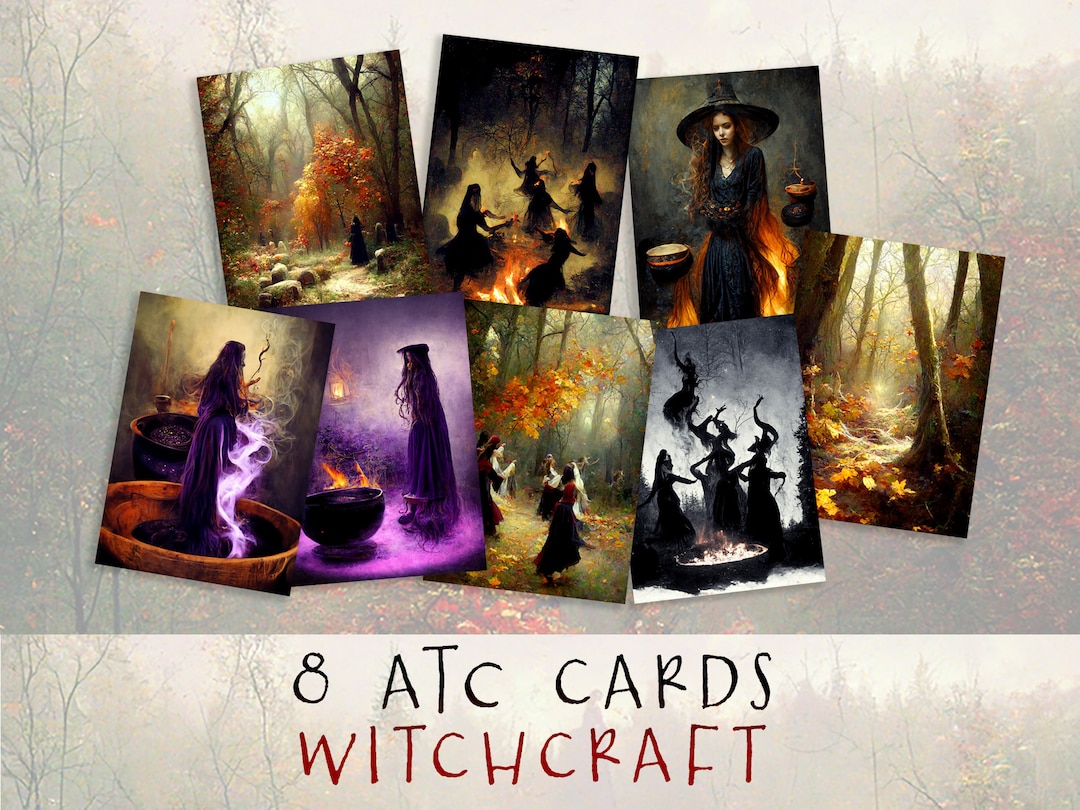 Witches Printable Atc Cards, Gothic Journal Supplies, Witchy Ephemera ...