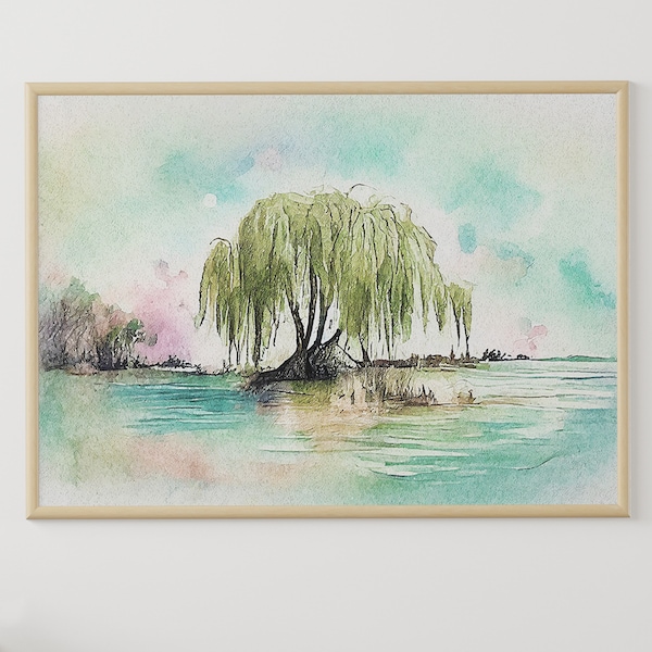 Willow Tree Print - Etsy