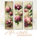 Printable Bookmarks Peonies, Shabby Chic Decoration, Bookworm Gift Idea ...